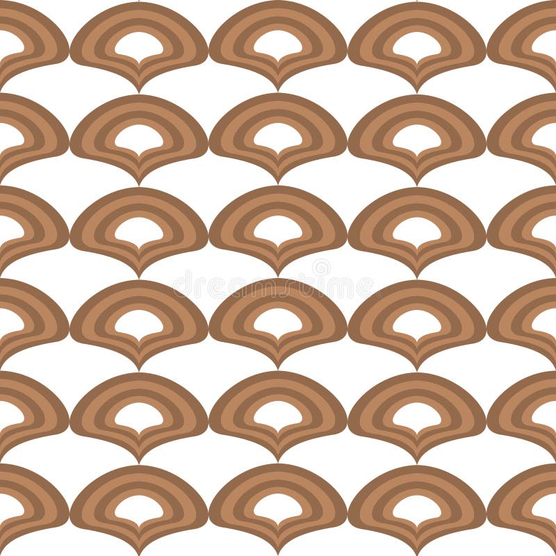 Brown Arch on White Seamless Pattern for Decor, Scrapbook and Textile ...