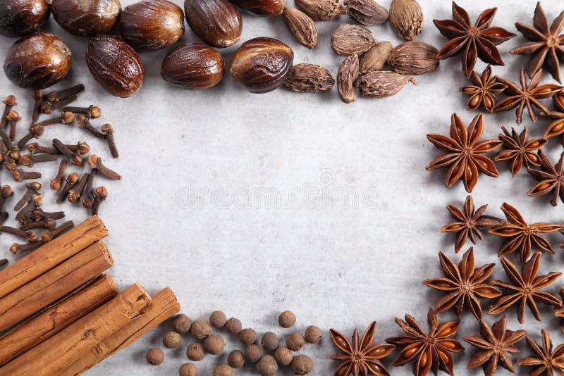 Brown spices. stock image. Image of herbs, brown, anise - 108393463