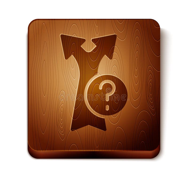 Brown Arrow Icon Isolated on White Background. Direction Arrowhead ...