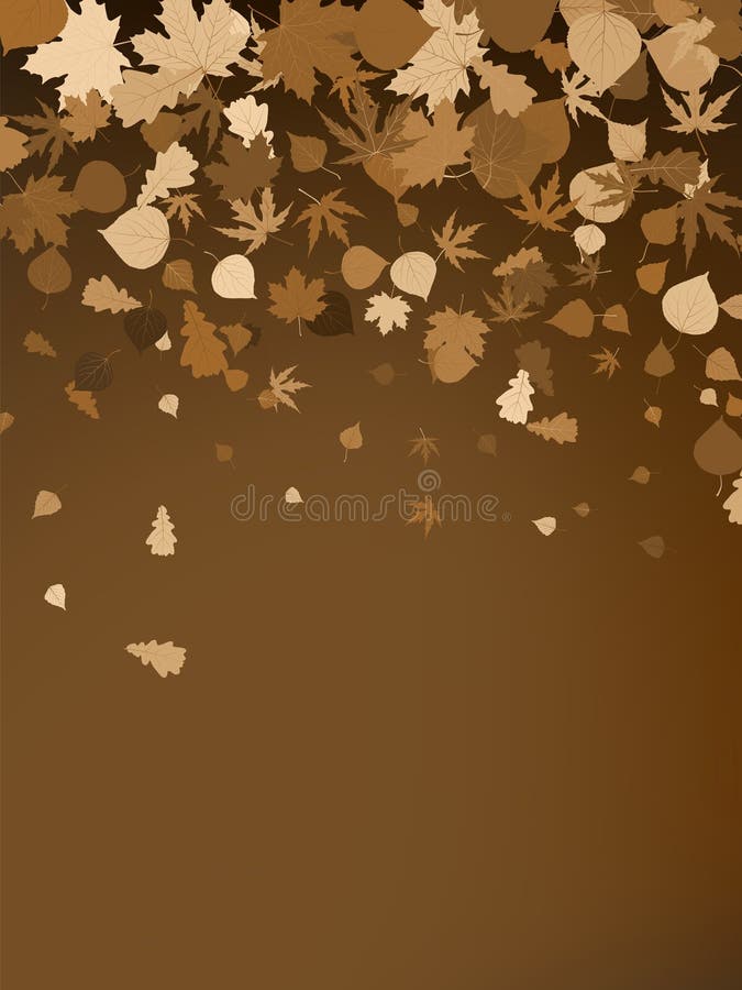 Brown Autumnal Design Template. EPS 8 Stock Vector - Illustration of ...