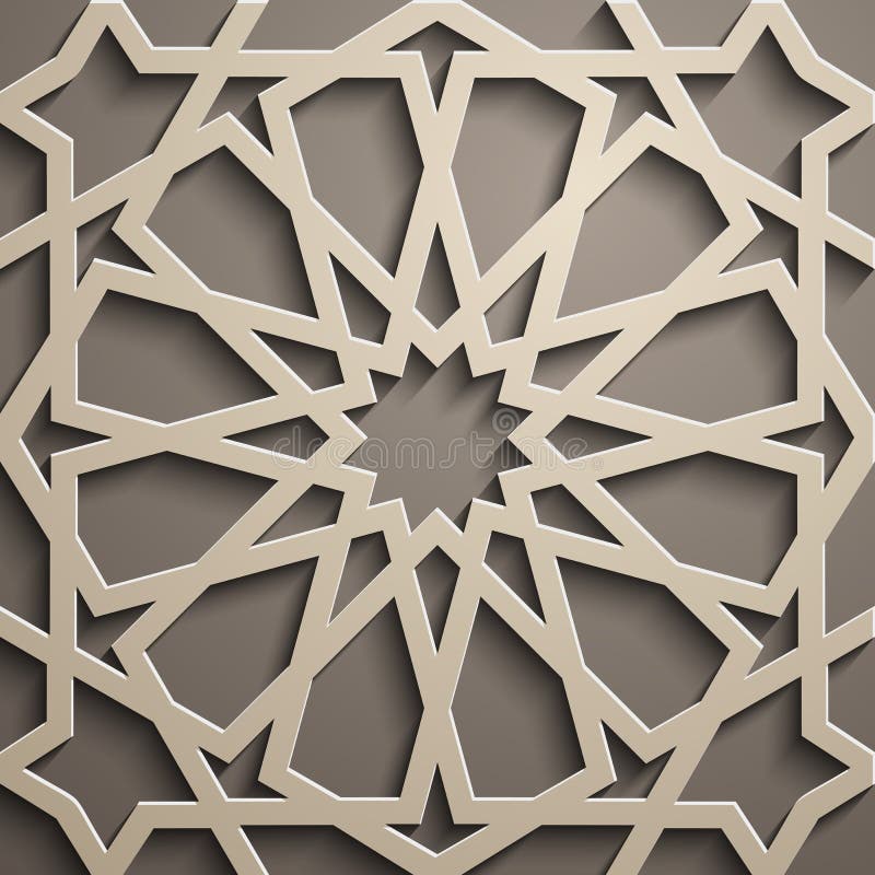 Islamic Ornament Vector , Persian Motiff . White Background . Light 3d ...