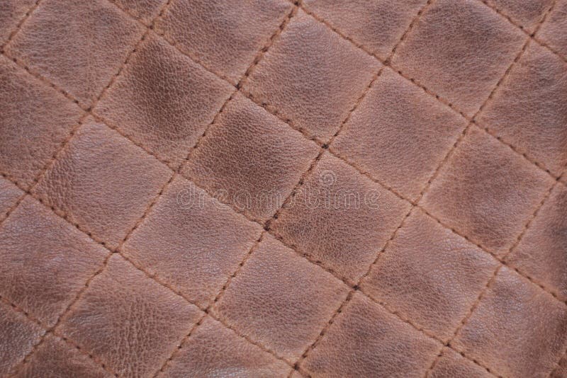 Brown Background of Leather Texture Stitched Stitch. Old, Worn Stock ...