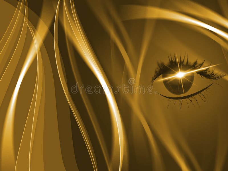 Brown Background Shows Human Eye and Backdrop Stock Illustration ...