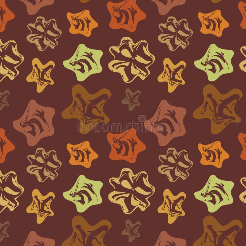Brown Background with Varicoloured Elements Stock Vector - Illustration ...