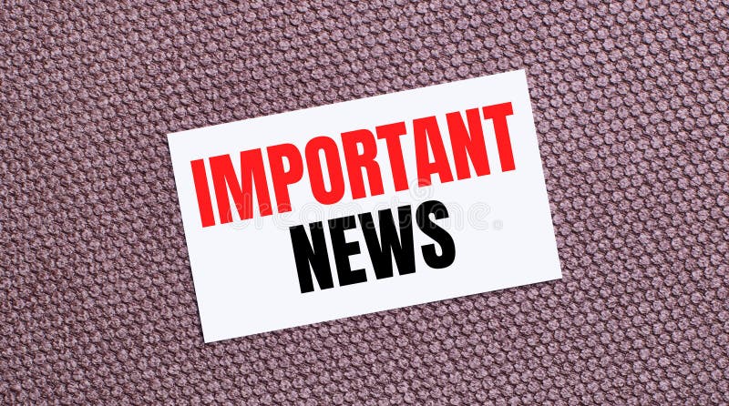 On a Brown Background, a White Rectangular Card with the Text IMPORTANT ...