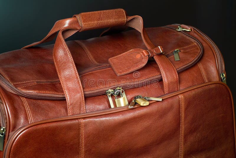 Brown bag stock photo. Image of load, leather, brown, stitch - 1045664