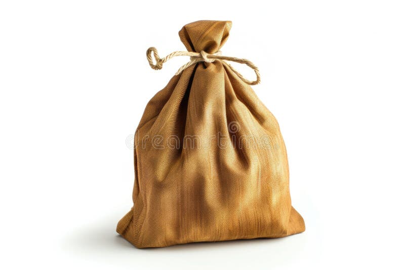 A Brown Bag with a String Tied To the Handle, Possibly for Carrying or ...