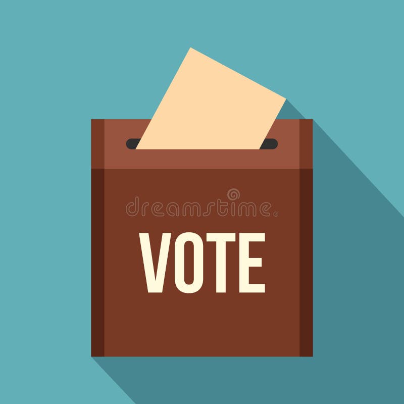 Brown Ballot Box for Collecting Votes Icon Stock Vector - Illustration ...