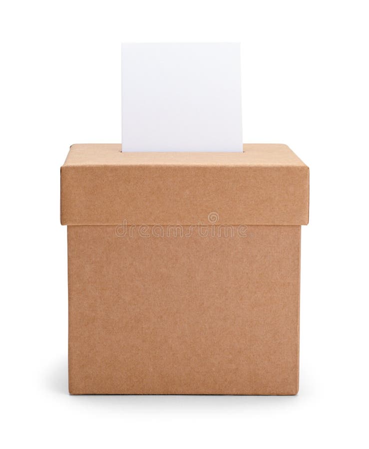 Vote Box Front stock photo. Image of blank, cardboard - 161369710