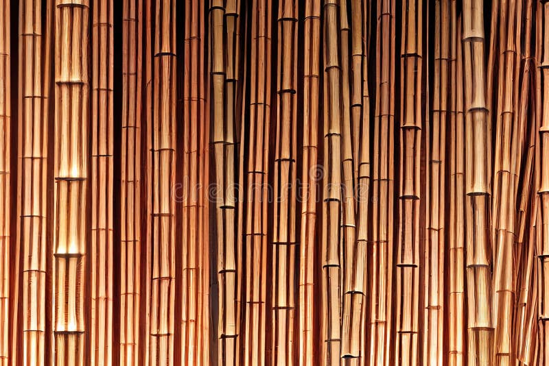 Brown Bamboo Stick Pattern Background Stock Illustration - Illustration ...