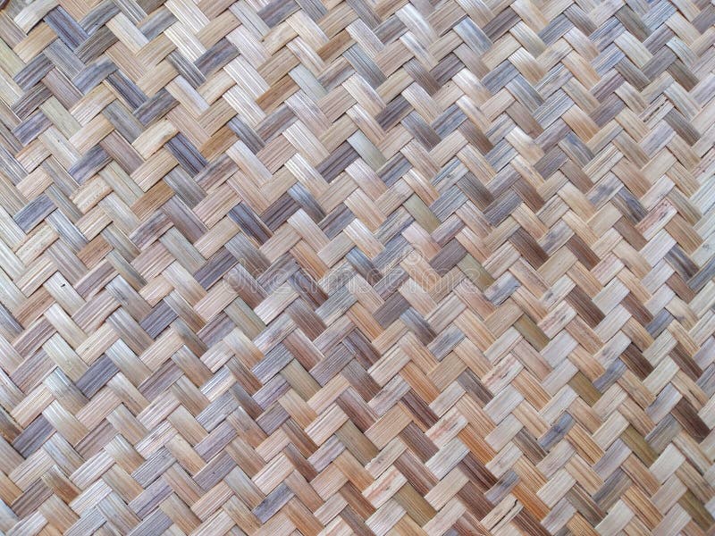 Brown Bamboo Wood Texture Woven Pattern Stock Image - Image of handmade ...