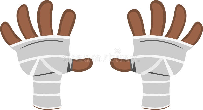 Brown bandaged hands stock illustration. Illustration of linen - 327261169