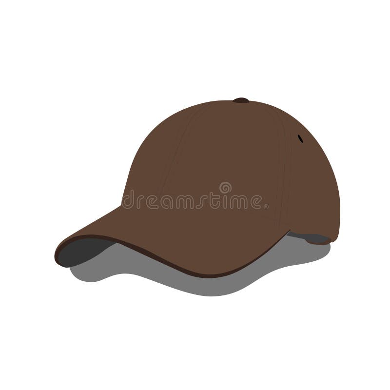 Brown baseball cap stock illustration. Illustration of textile - 100124087