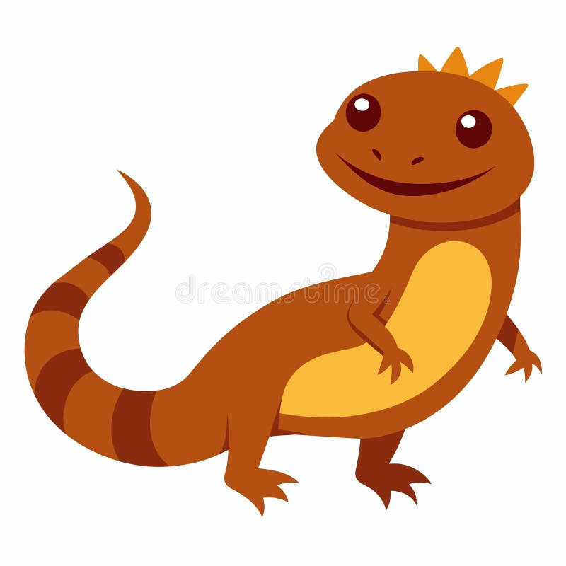 Brown Basilisk Lizard Runs Icon Vector Illustration Stock Vector ...