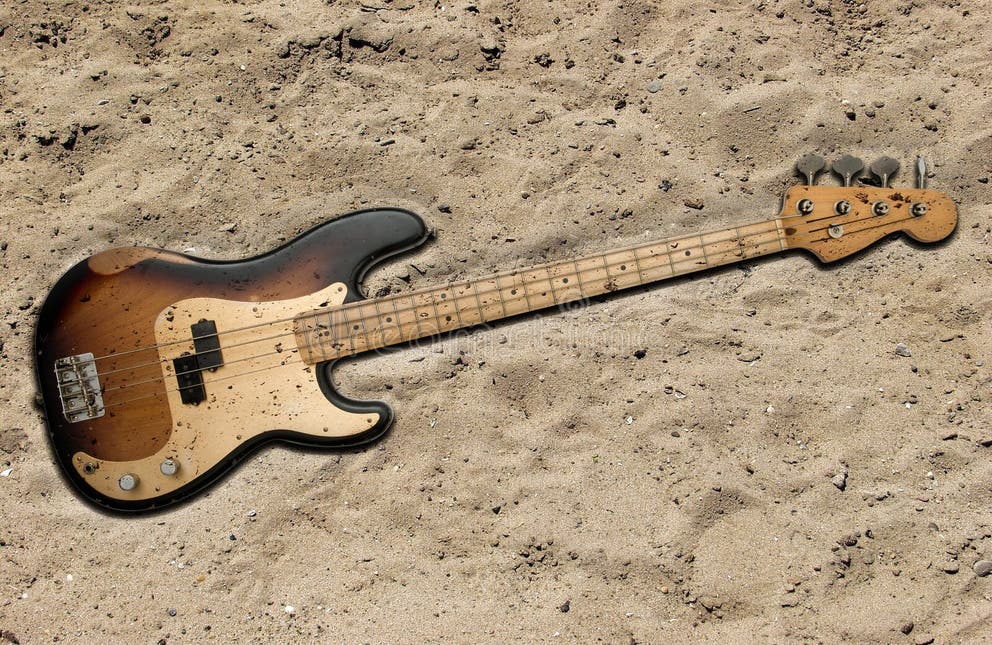 Brown bass guitar stock image. Image of jazz, single - 14690975
