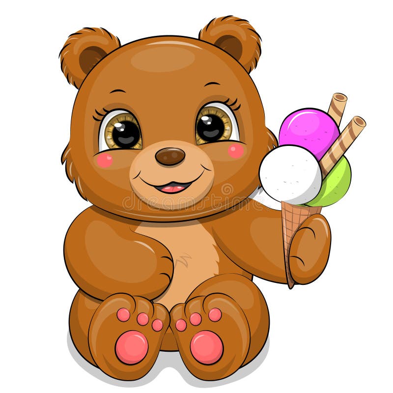 Brown Bear Ice Cream Stock Illustrations – 133 Brown Bear Ice Cream ...