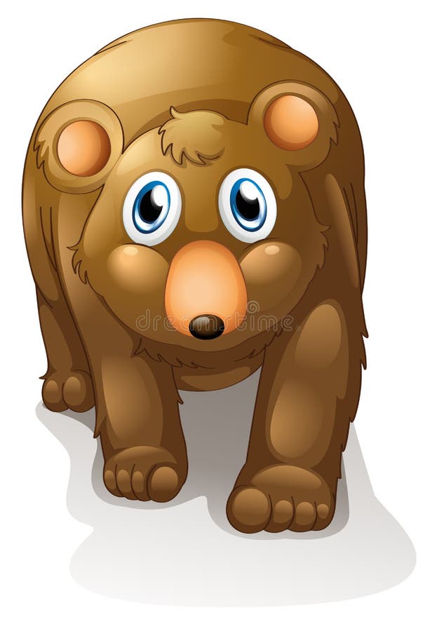A Big Brown Bear Staring At The Beehive Stock Vector - Illustration of ...
