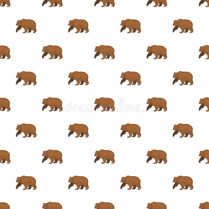 Brown Bear Pattern Seamless Stock Vector - Illustration of geometric ...