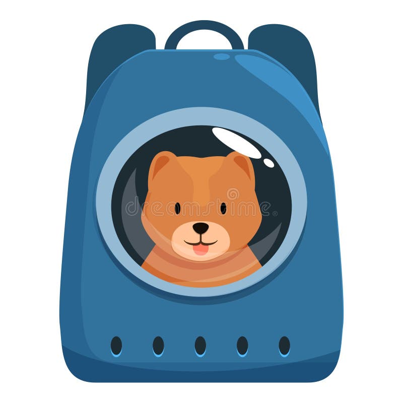 Brown Bear Sitting in Space Carrier Backpack Stock Vector ...
