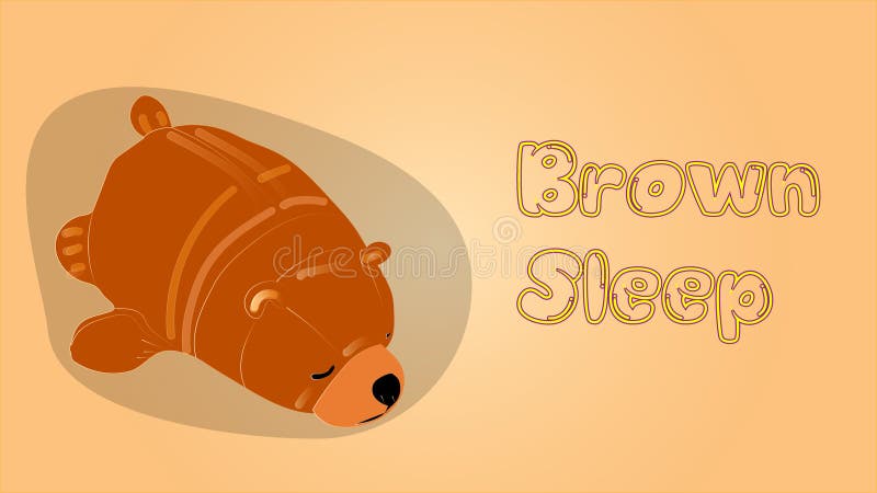 Brown Bear Sleep Everyday stock vector. Illustration of bears - 297898616