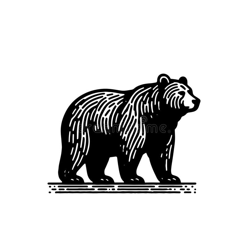 Brown Bear Vector Icon Vintage Rustic Logo Illustration. Stock Vector - Illustration of ...