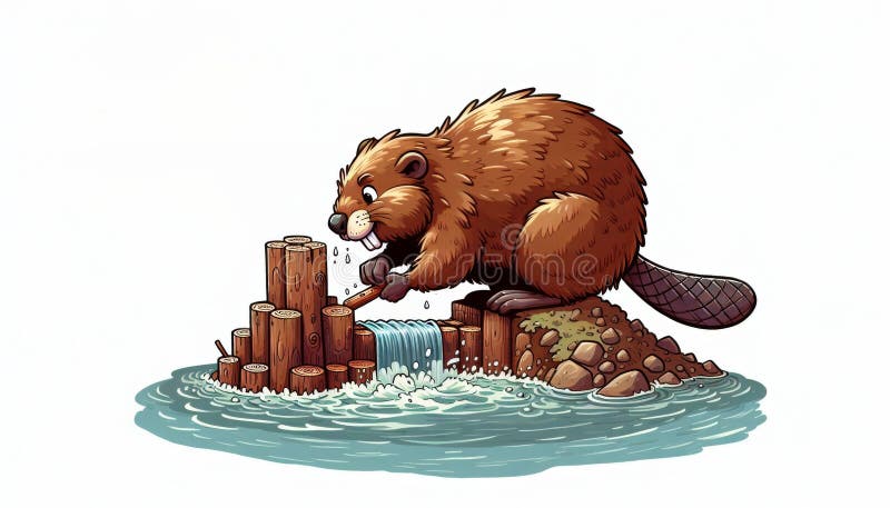 8-bit Pixel Beaver. Animal in Vector Stock Vector - Illustration of ...