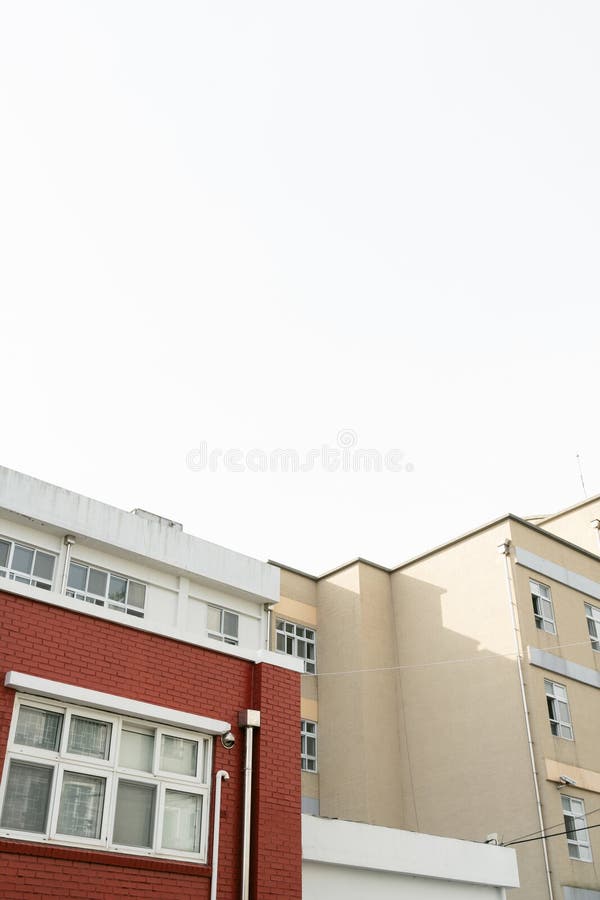 Brown Beige Building Minimal Architecture Detail in Korea Stock Image ...