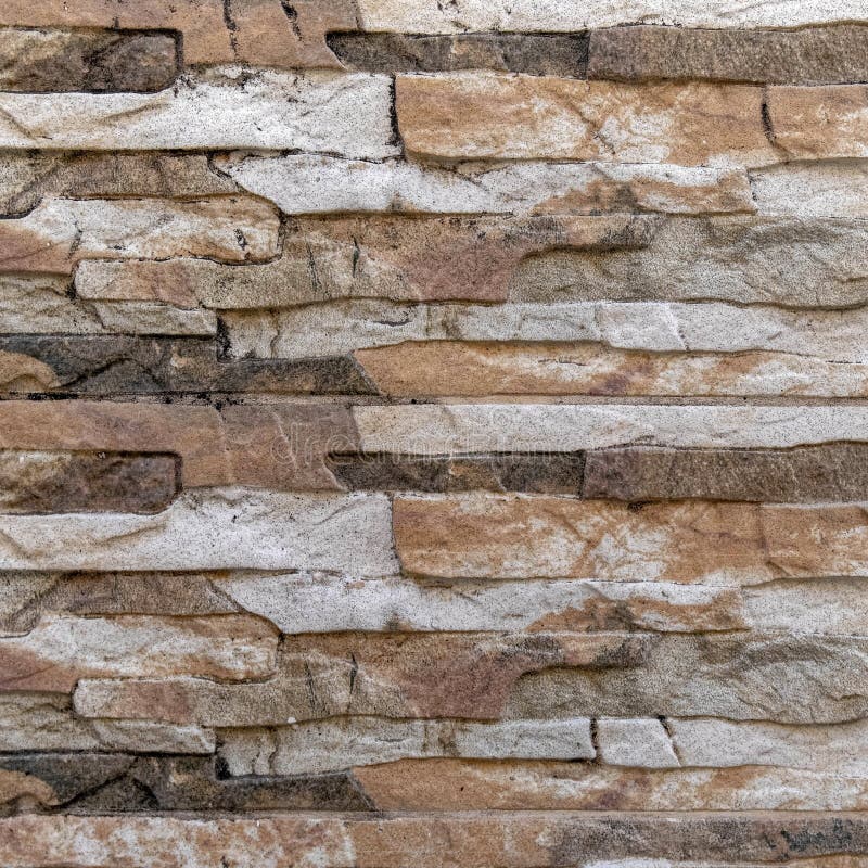 Brown and Beige Hand Cut Stone Wall Close Up. Space for Your Text ...