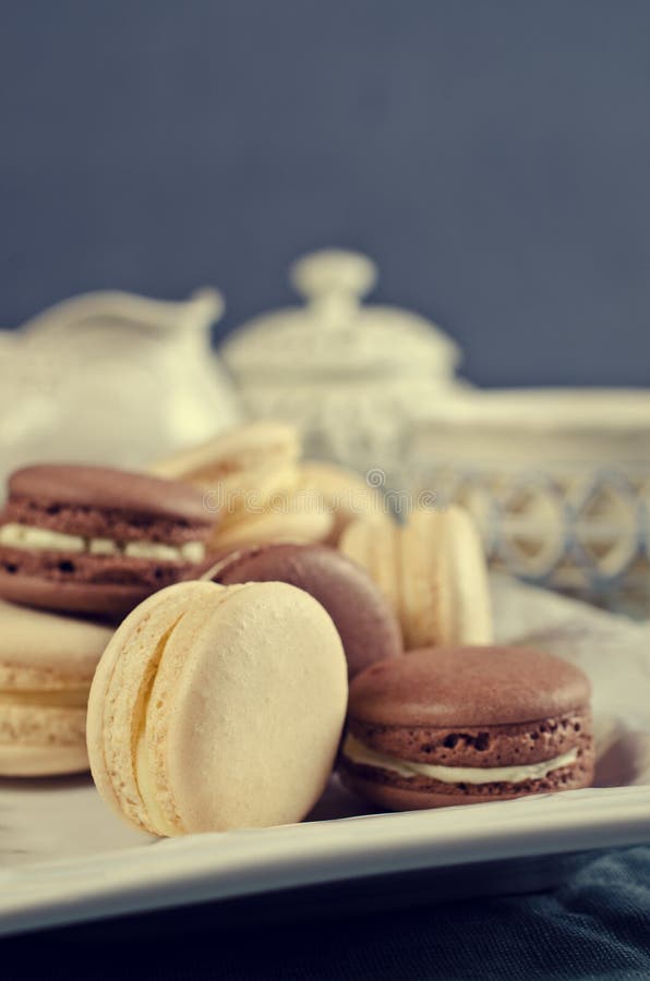 Brown and beige macaroon stock photo. Image of cream - 82228060