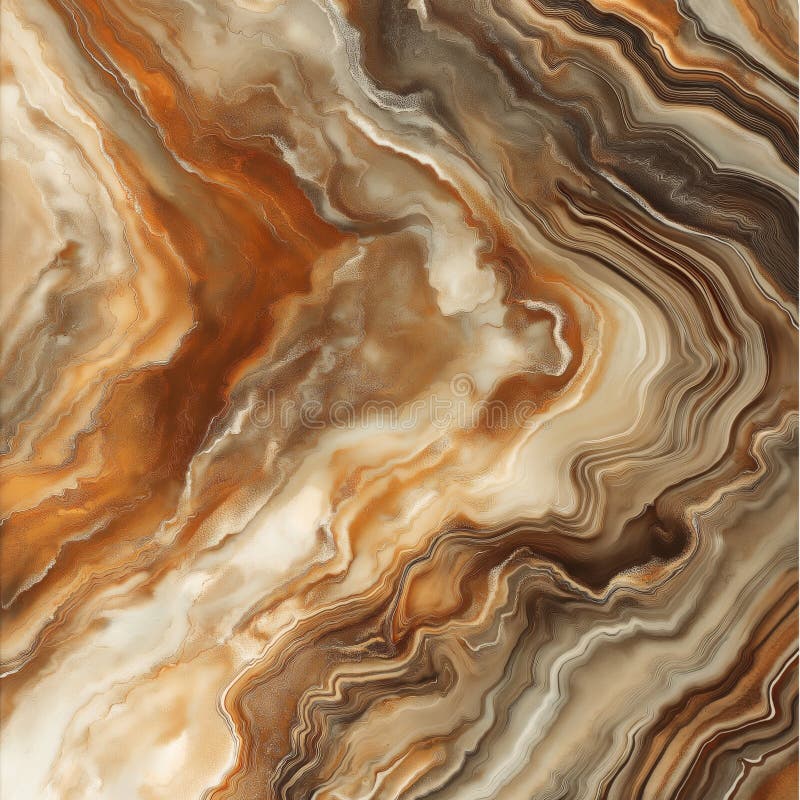 Brown and Beige Marble Texture with Wavy Patterns in Natural Abstract ...