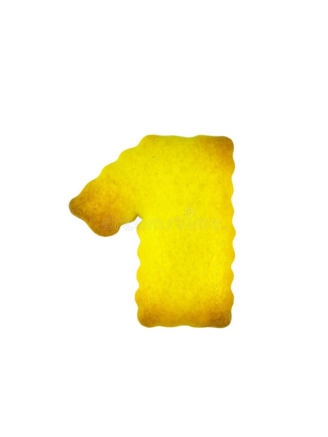 Alphabet Biscuits in Number 6 Isolated on White Background. Stock Photo ...