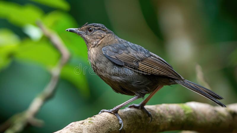 Brown Bird Perched on Tree Branch. Suitable for Nature and Wildlife ...