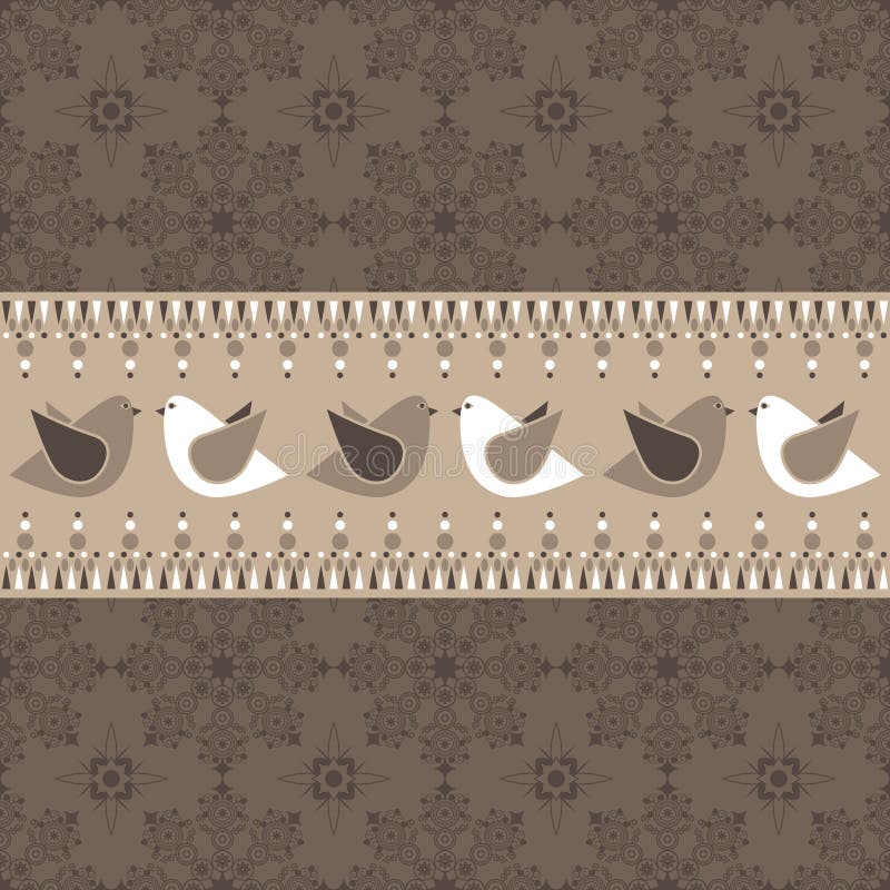 Brown birds stock vector. Illustration of decoration - 12936165