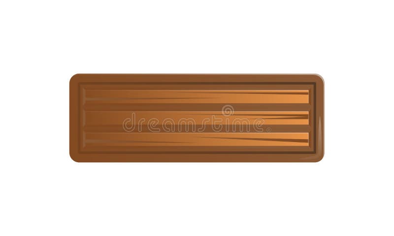 Brown Blank Message Board in Cartoon Style Stock Illustration ...