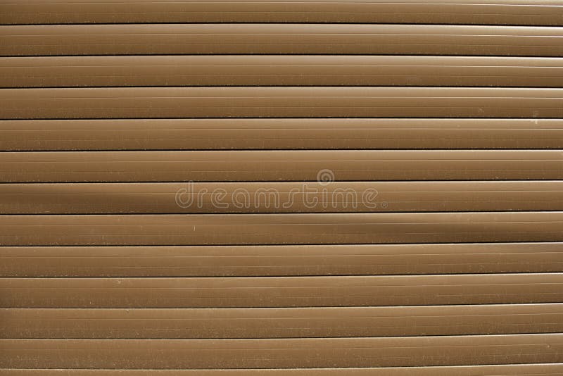 Brown Blinds on the Street. the Texture of the Plastic Reflective ...