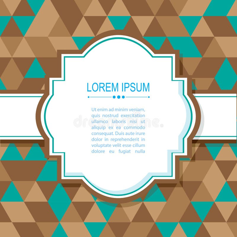 Brown blue border stock vector. Illustration of abstract - 75302301