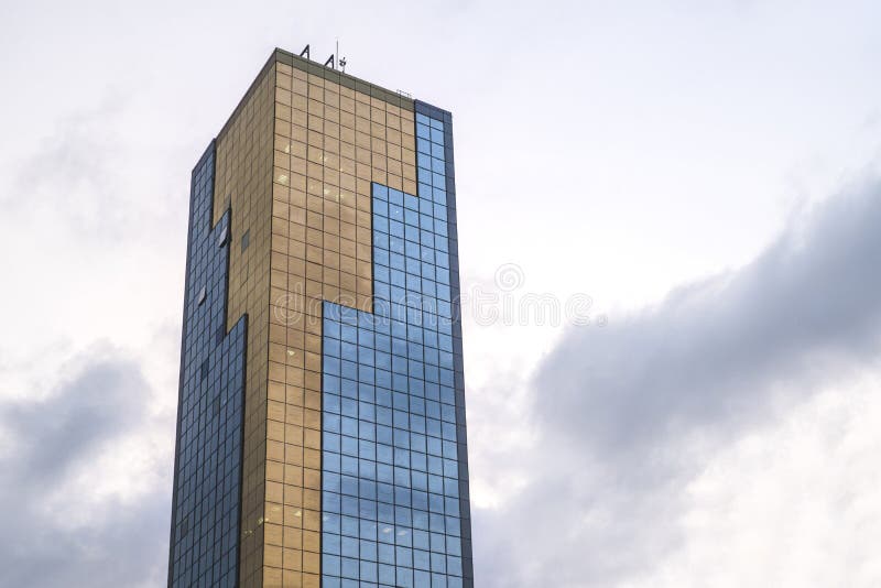 Brown and Blue High-rise Building Stock Photo - Image of office ...