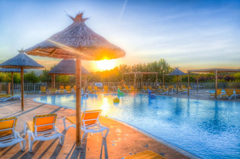 Brown And Blue Resort Surface During Daynight Picture. Image: 109908560