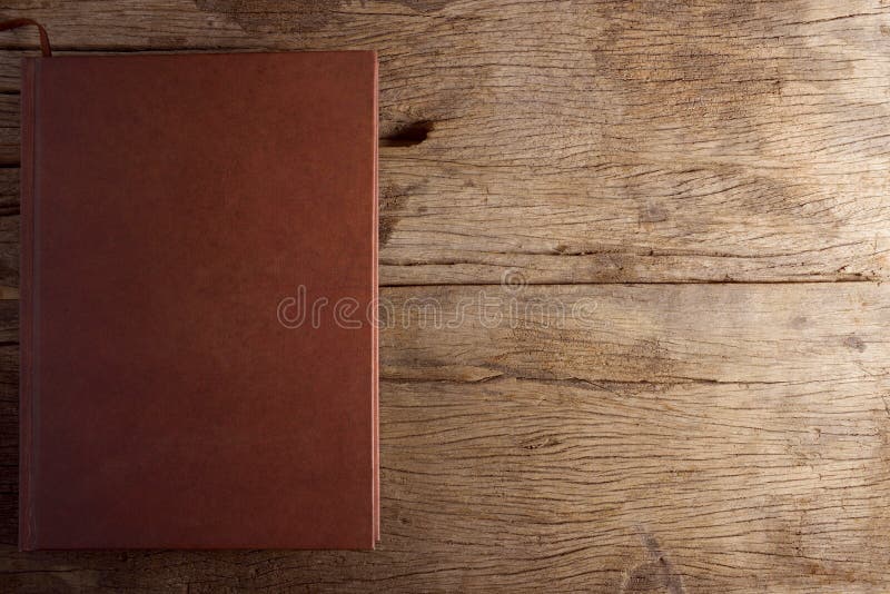 Brown book on table. stock photo. Image of view, texture - 101134474