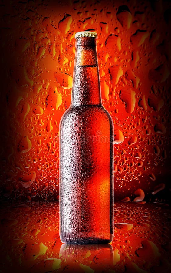 BOTTLE of ICE COLD BEER ISOLATED on WHITE BACKGROUND Stock Photo ...