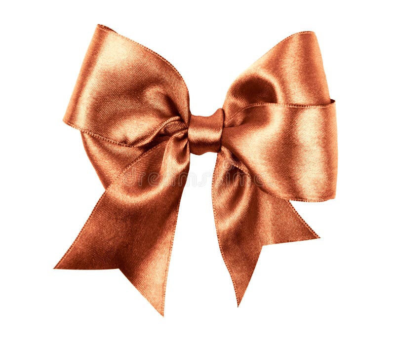 Brown bow from silk ribbon stock photo. Image of french - 35051884
