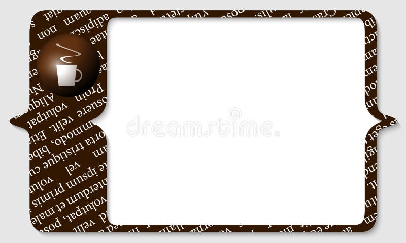 Brown Box for Text and Cup of Coffee Stock Vector - Illustration of ...