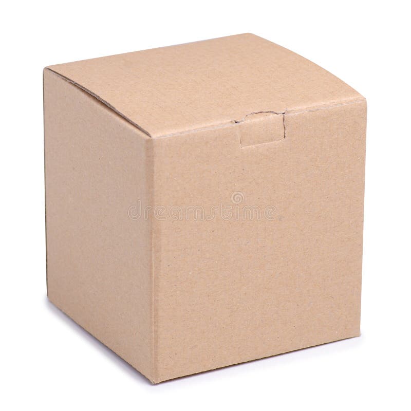 Brown box cardboard stock photo. Image of container - 180357950