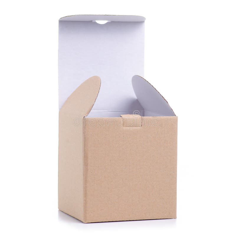 Brown box cardboard stock image. Image of isolated, beige - 180358457