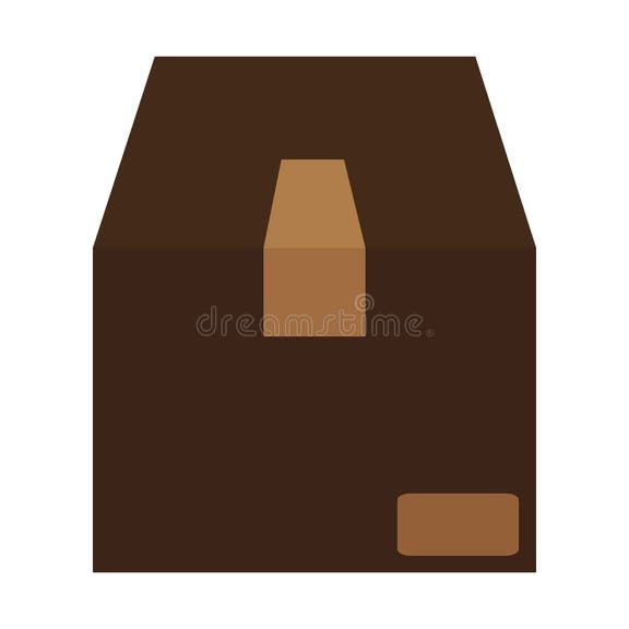 Brown box icon stock illustration. Illustration of packing - 73921627