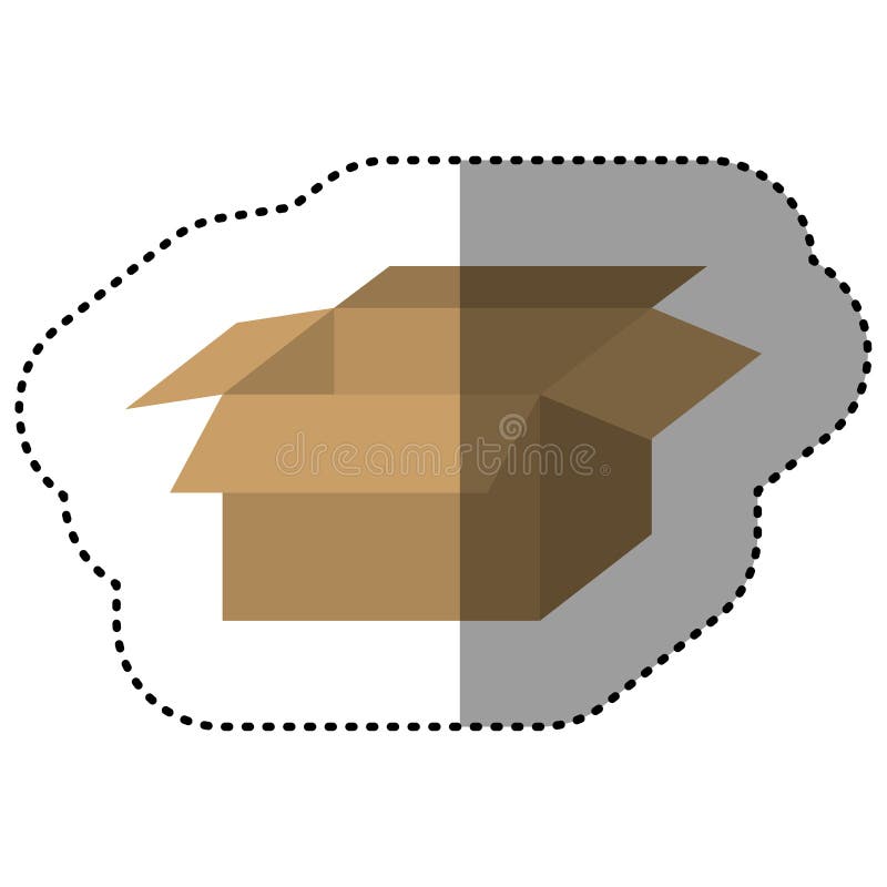 Brown box open icon stock illustration. Illustration of design - 88275601