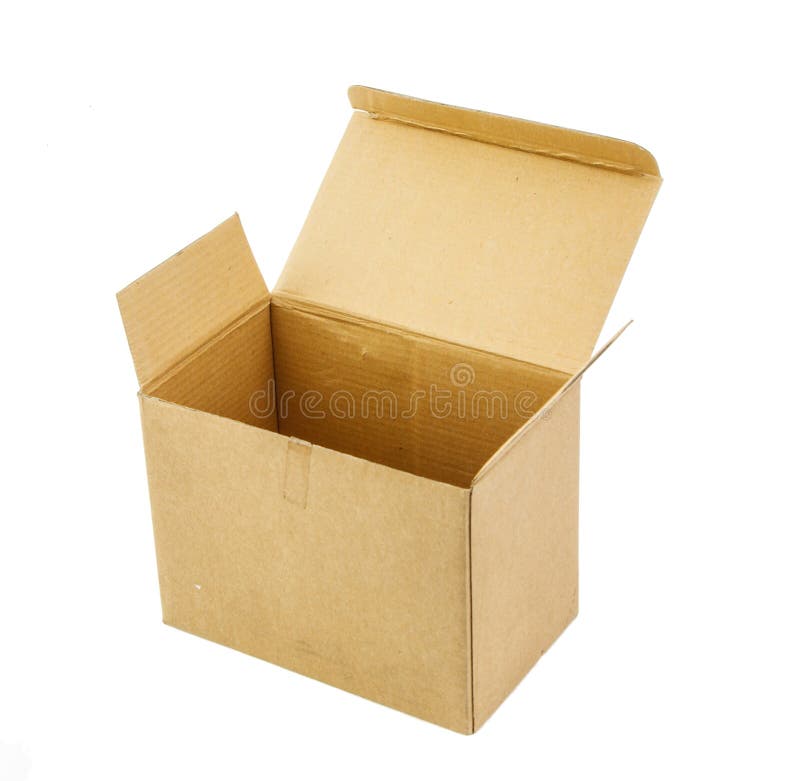 Open cardboard box stock photo. Image of white, open - 10702636
