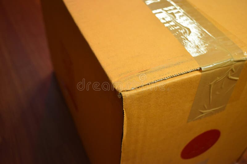 Brown Box Packaging for Shipping, Paper Texture Stock Image - Image of ...