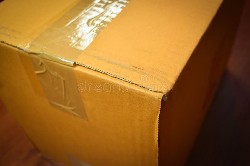 Brown Box Packaging for Shipping, Paper Texture Stock Image - Image of ...