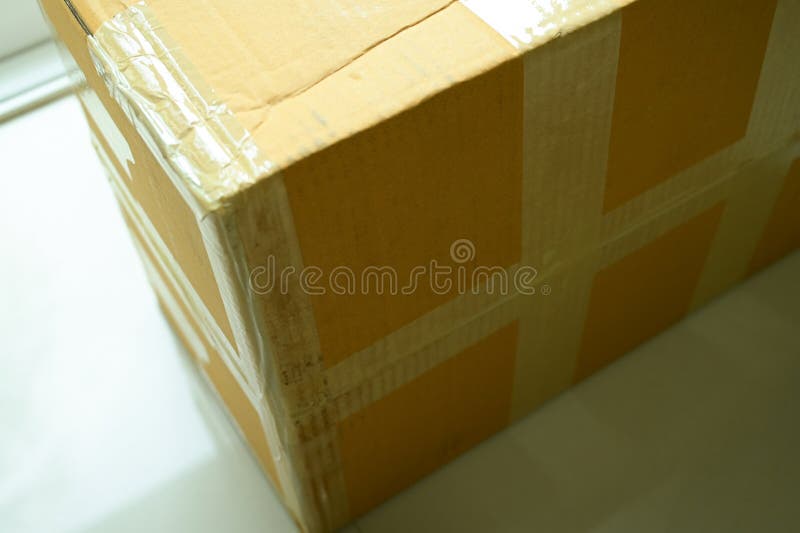 Brown Box Packaging for Shipping, Paper Texture Stock Image - Image of ...
